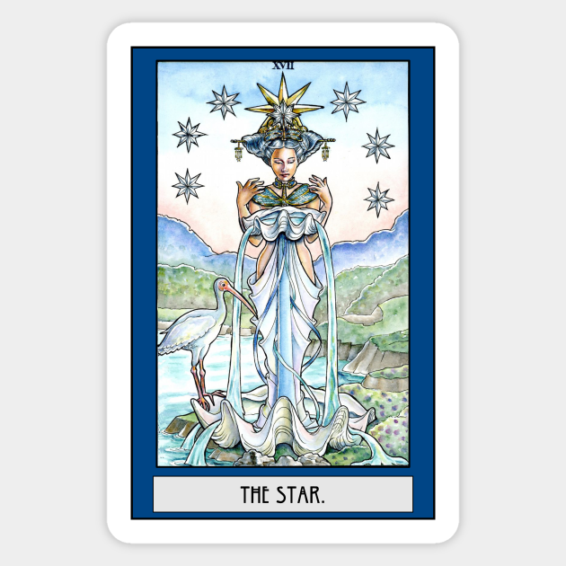 The Star Tarot Card - The Star - Sticker | TeePublic